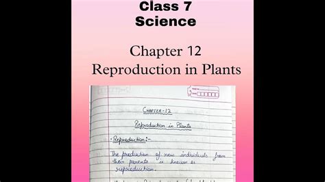 Class 7 Science Chapter 12 Reproduction In Plants Notes Youtube
