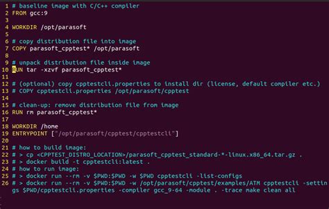deploying static analysis and unit testing in containerized