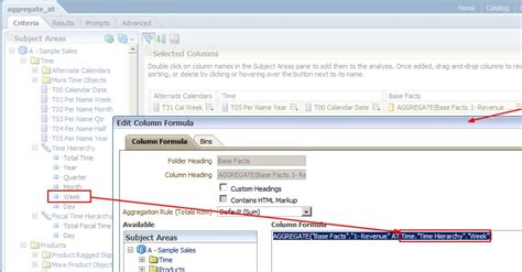 obiee 11g aggregate at function logical sql datacadamia data and co