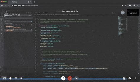 presenter mode screen share mode jitsi