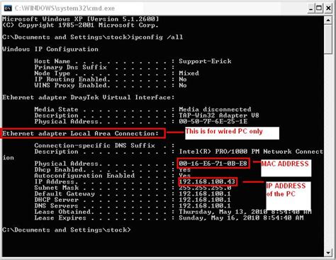 how to configure bind ip to mac for wired and wireless pc draytek faq