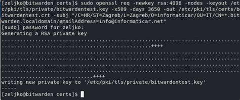 create self signed certificate on centos rhel 8 it blog