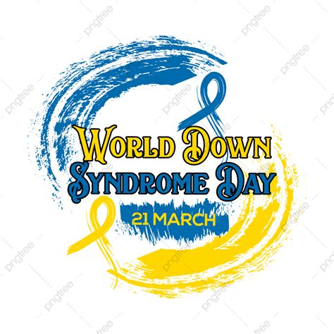 Diseño Creativo Del Vector Del Día Mundial Del Síndrome De Down Png