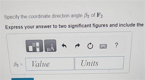 Solved Specify The Coordinate Direction Angle α2 Of F2