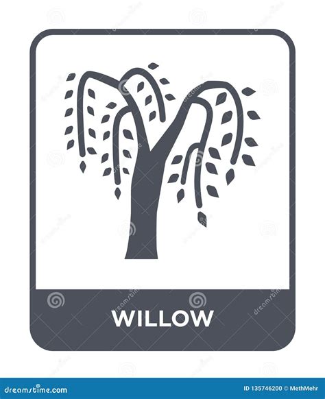 Willow Icon In Trendy Design Style Willow Icon Isolated On White