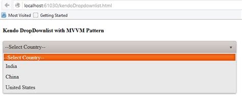 remote binding of kendo dropdownlist with mvvm pattern