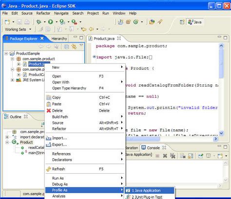 java application profiling using tptp