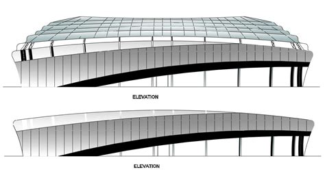 Stadium Elevation Design Autocad File Cadbull