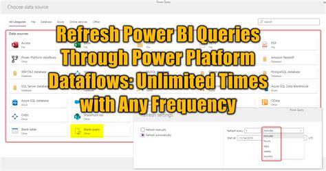 refresh power bi queries through power platform dataflows unlimited