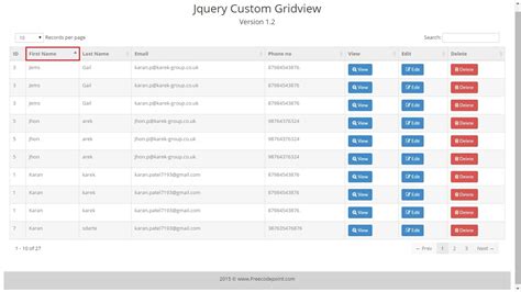 jquery gridview custom control by karanpatel7193 codecanyon