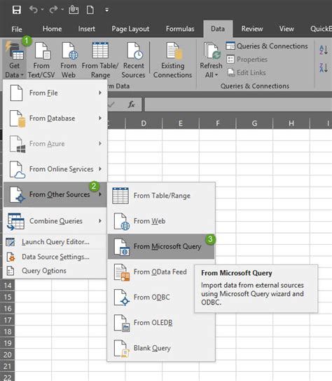 how to display data from multiple tables in a microsoft query