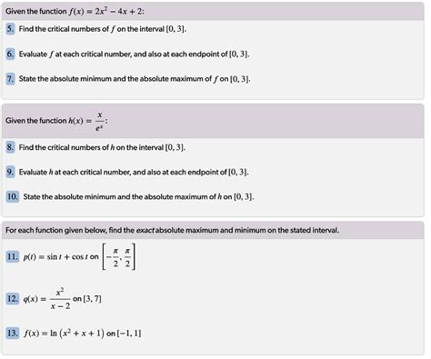 Solved Given The Function F X 2x2 4x 2 5 Find The