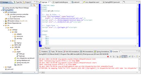 maven jsp page shows fine in eclipse preview but shows blank page