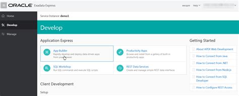 design a data model for an oracle apex app on oracle exadata express cloud