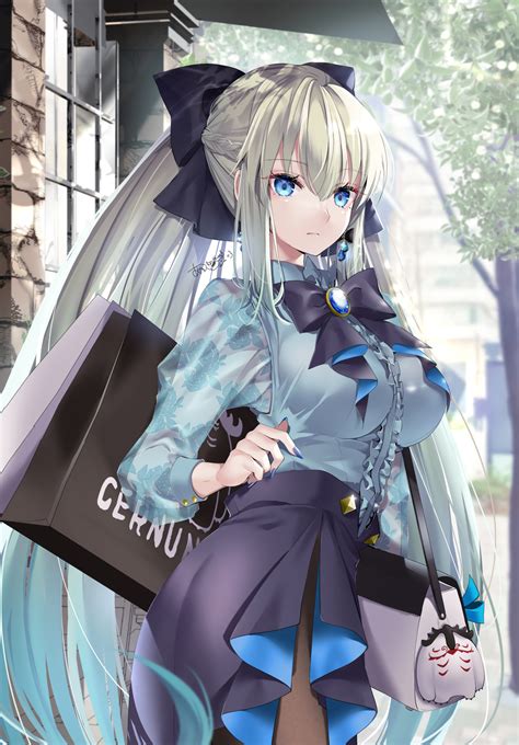 The Big Imageboard Tbib 1girl Akatsuki Hijiri Bag Black Bow Black