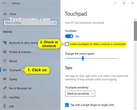 disable touchpad when mouse is connected in windows 10 tutorials