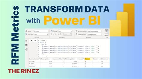 customer segmentation with rfm analysis by power bi transform data