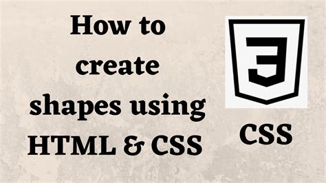 how to create shapes like rectangle circle and square using html