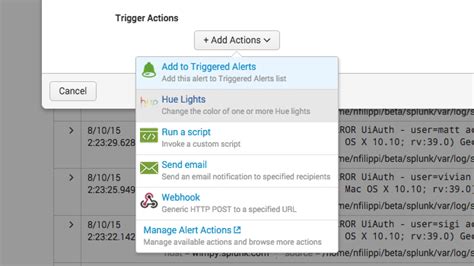 philips hue alert action splunkbase