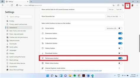 how to enable or disable efficiency mode in microsoft edge
