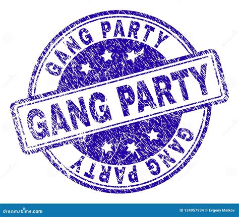 Scratched Textured Gang Party Stamp Seal Stock Vector Illustration Of