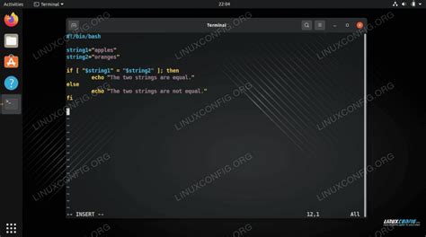 bash script string comparison examples linux tutorials learn linux