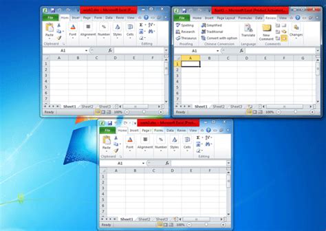 how to open view multiple excel 2010 files in different
