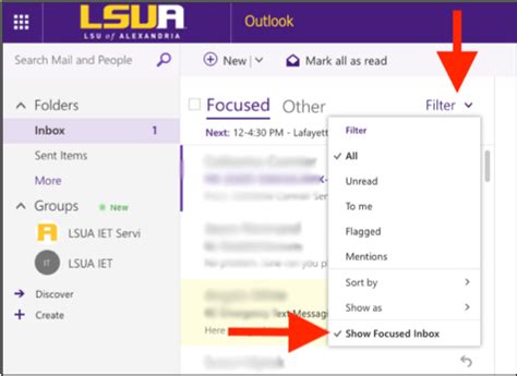 how to turn off focused inbox in owa iet knowledge base