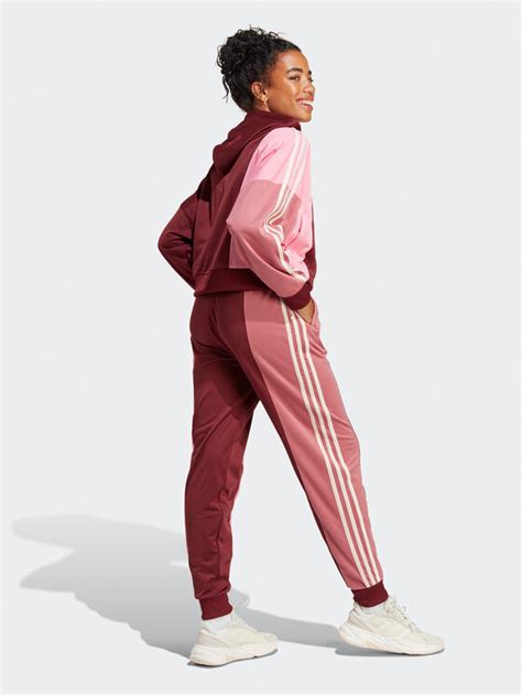 Adidas Survêtement Bold Block Tracksuit Ic0397 Rouge Modivo Fr
