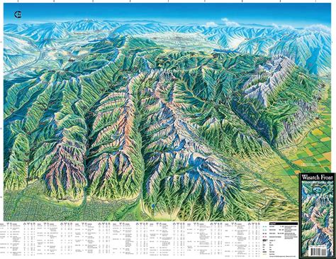 wasatch front utah trail tracks panoramic hiking maps