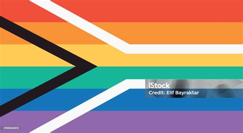 Lgbtq Rights Pride Flag Of South Africa Vector Ilustrasi Stok Unduh