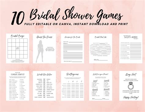 21 Free Downloadable Bridal Shower Games Printable 46 Off