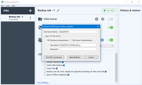 how to backup sql database automatically using
