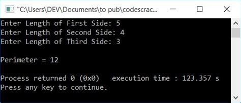 c program to find area perimeter of triangle