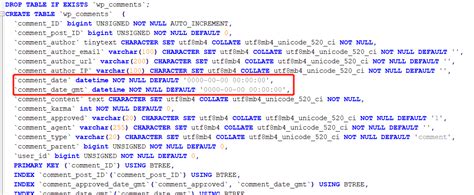 mysql导入数据报错：1067 invalid default value for comment date 的解决方法 猿经验