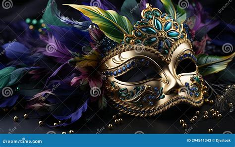 Feathered Mask Brings Elegance And Mystery To Mardi Gras Celebration