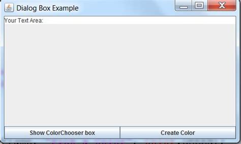 working with color picker in swing