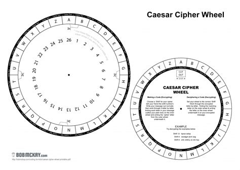 caesar cipher wheel printable pdf bob mckay s blog