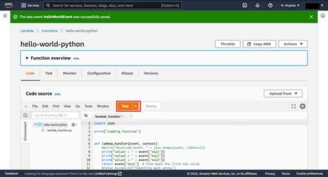 run a serverless hello world with aws lambda