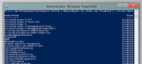 how to manage windows optional features from powershell in windows