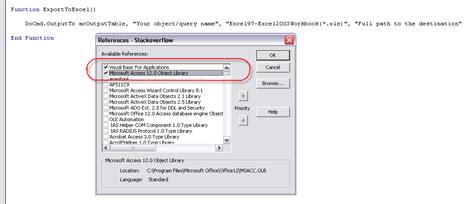 ms access using vba create excel object with only excel viewer