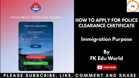 How To Apply For Police Clearance Certificate Immigration Sindh