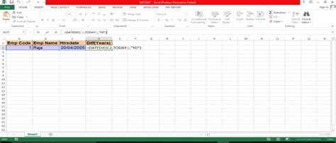 how to calculate difference between two dates in excel