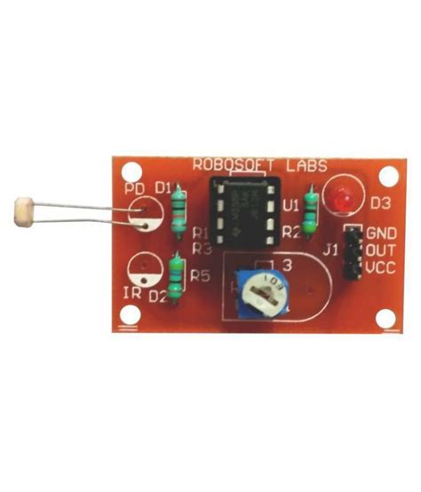 robosoft labs 2pcs ldr photosensitive resistance sensor module for