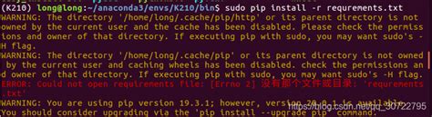 error could not open requirements file [errno 2] 没有那个文件或目录