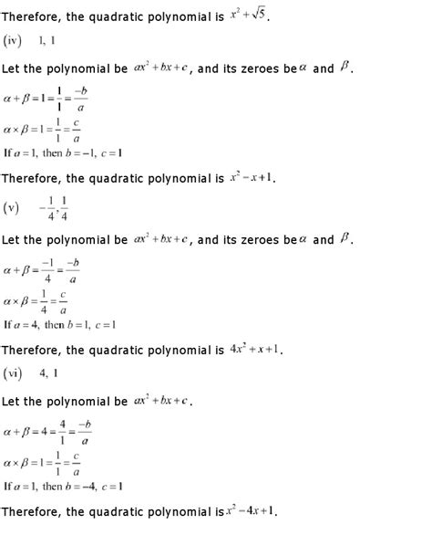 Ncert Solutions Class 10 Maths Ch 2 Polynomials