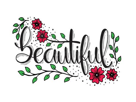 Beautiful Hand Lettering Inspirational Quote For Wall Poster
