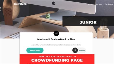 crowdfunding page frontend mentor challenge 9 youtube
