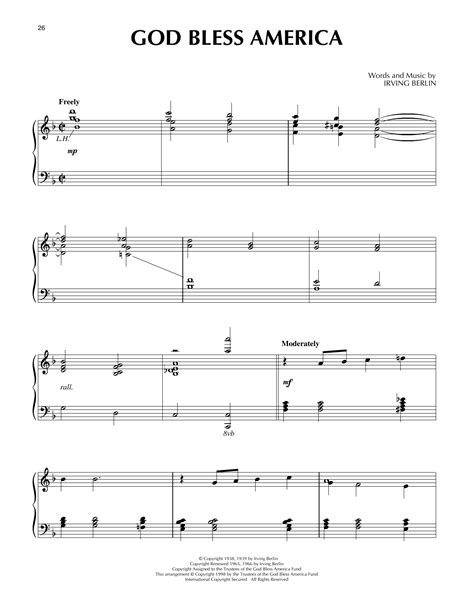 God Bless America By Irving Berlin Sheet Music For Piano Solo At Sheet