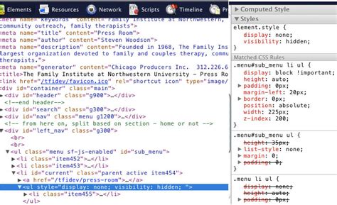 css why is this list item being styled with element style instead of